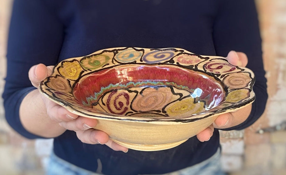 Carved Rim Bowl – Lasser Ceramics